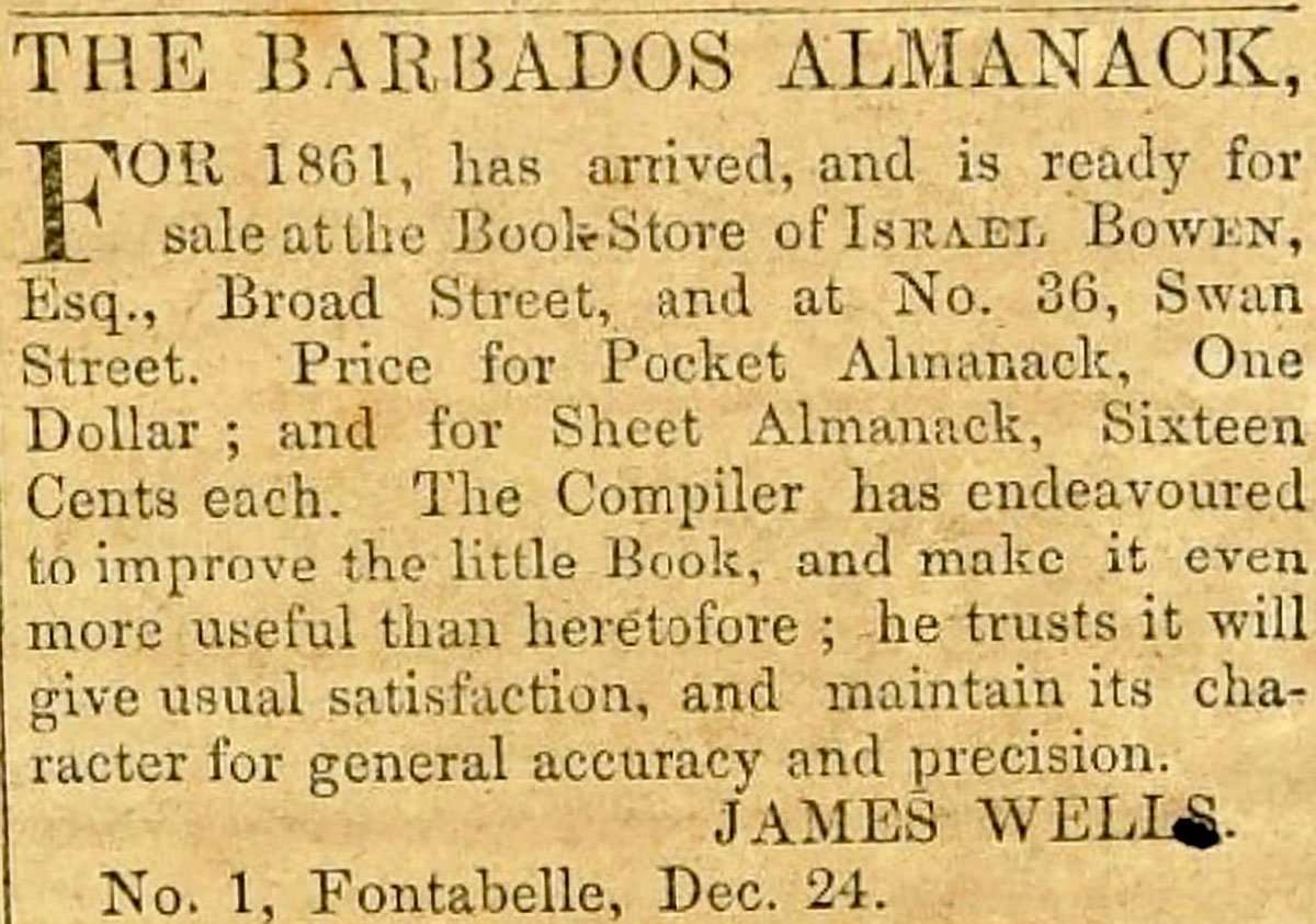 Barbados Almanacs Sugar-Works 1848 - 1878 - BajanThings