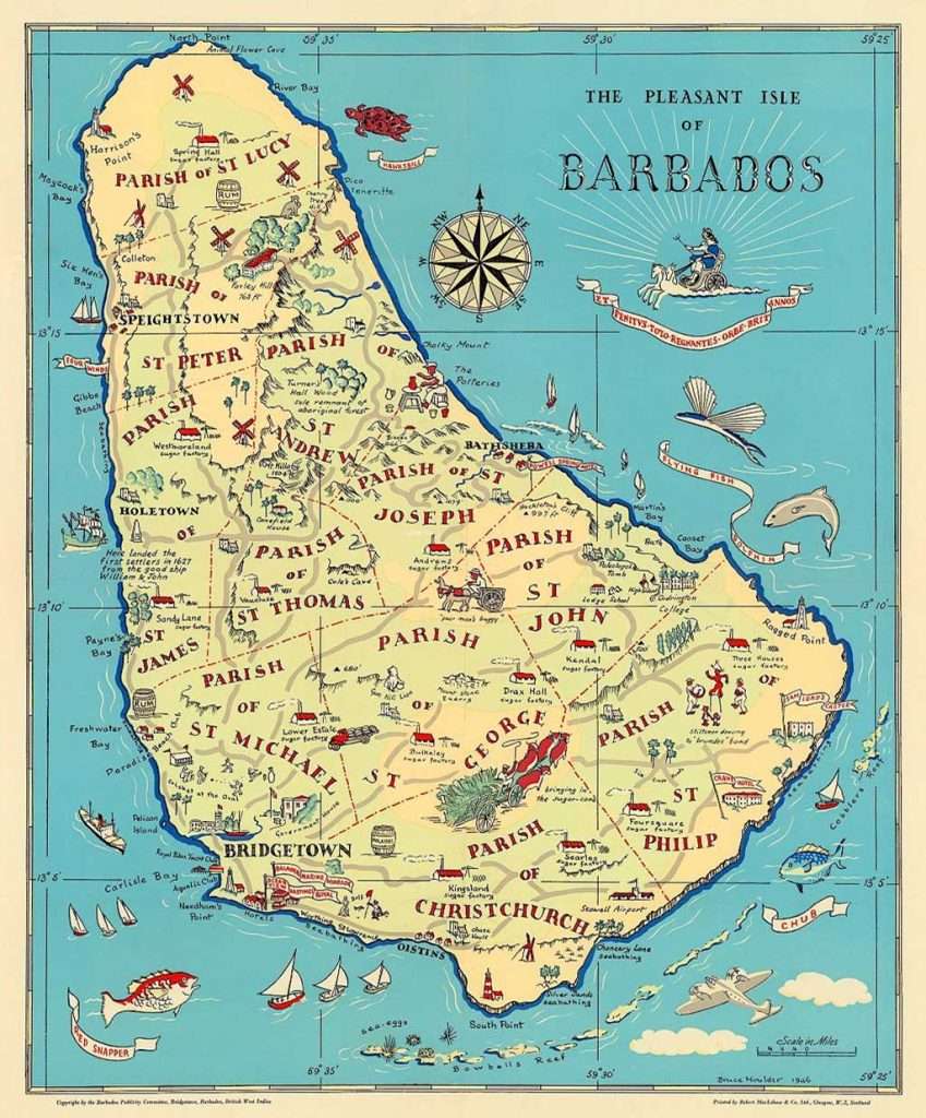 Old Maps of Barbados 1900 to 1980s - BajanThings