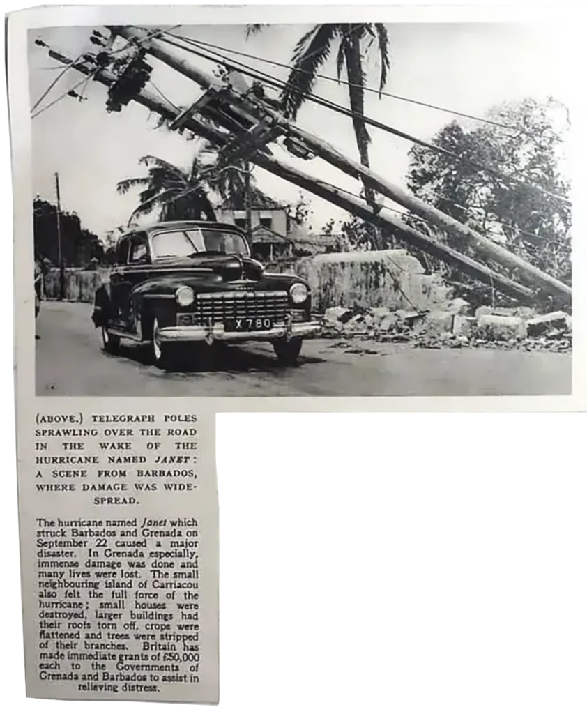 Hurricane Janet hits Barbados on 22nd September 1955 - BajanThings